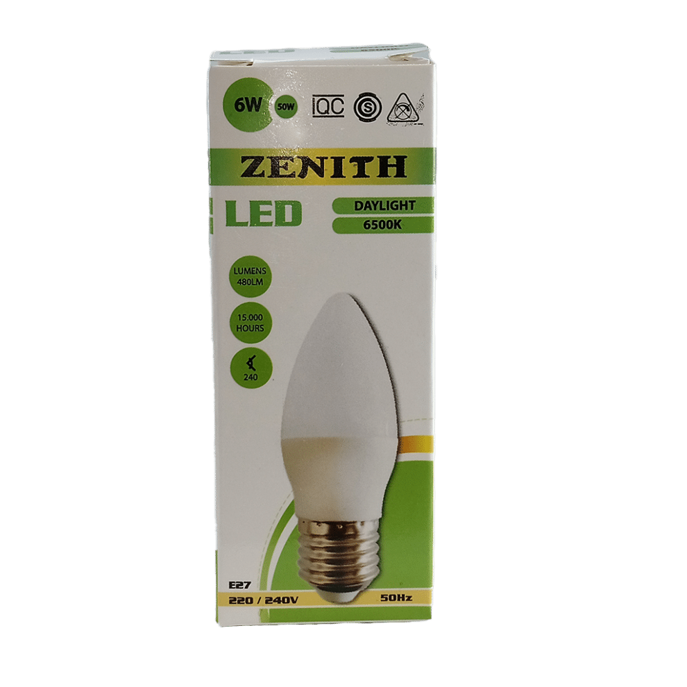 Comprar Lâmpada Led C37 6W 220V-240V E27 6500K Preço: