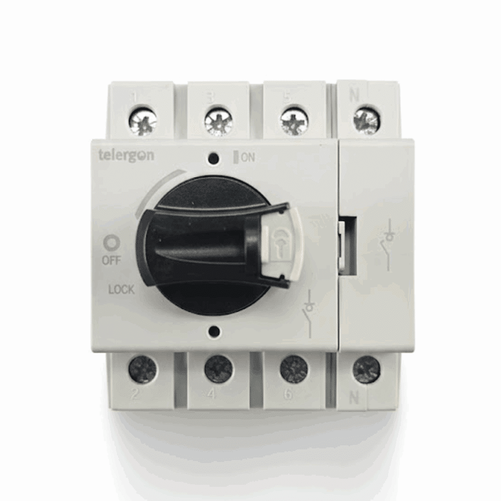 Comprar Interruptor Geral 3P+N 63A PUNHO DIREC Telergon S3-00633N1DB Preço:
